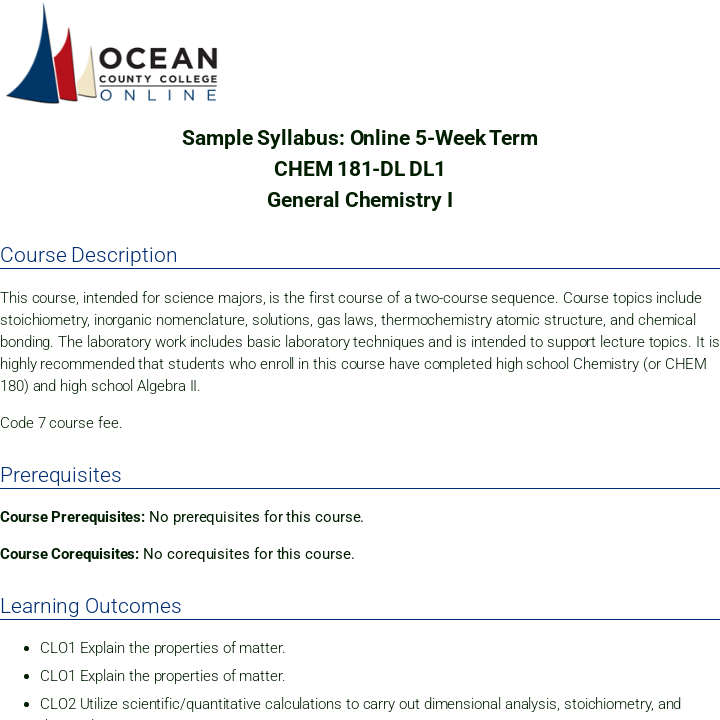 Simple Syllabus