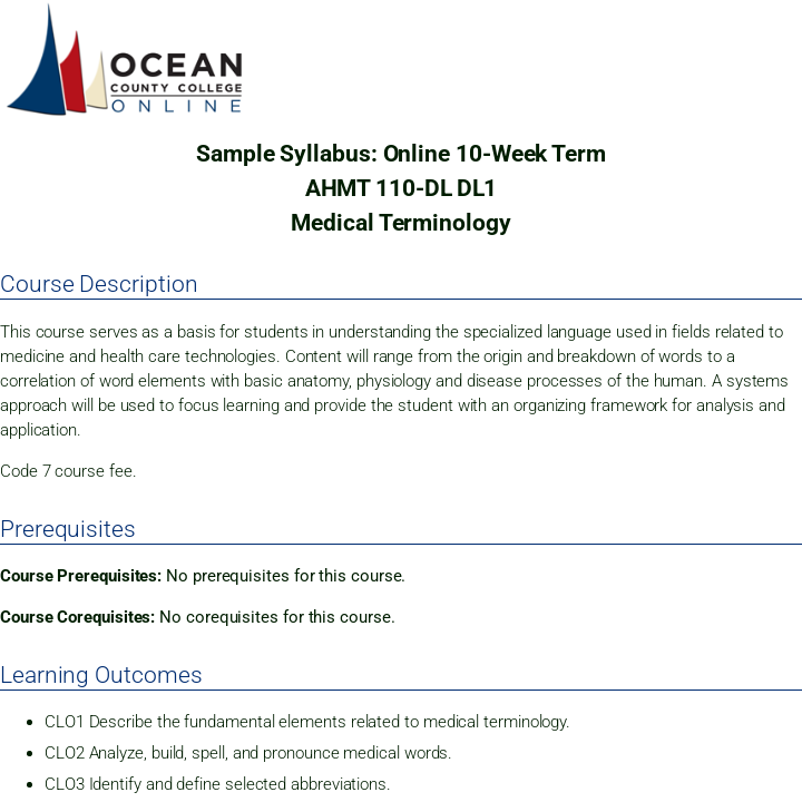 Simple Syllabus