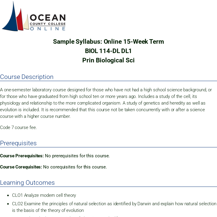 Simple Syllabus
