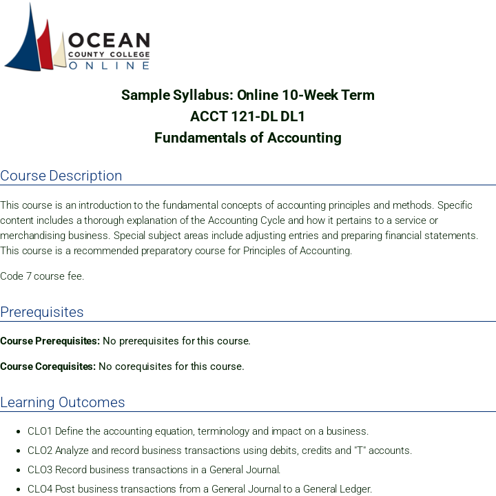 Simple Syllabus