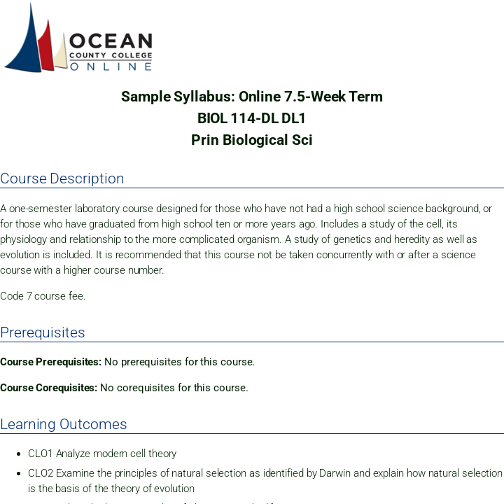 Simple Syllabus