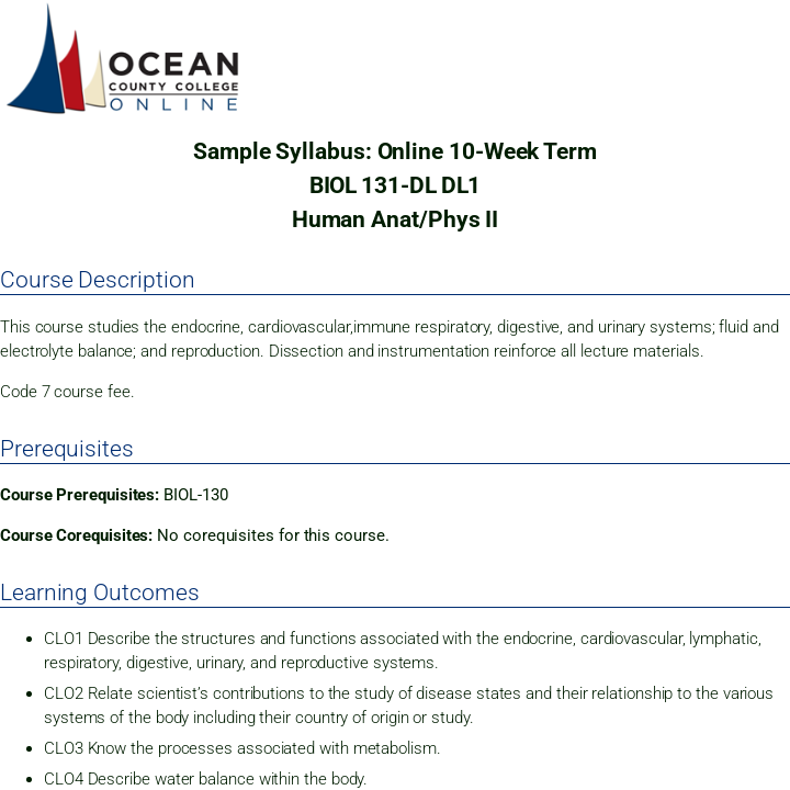 Simple Syllabus